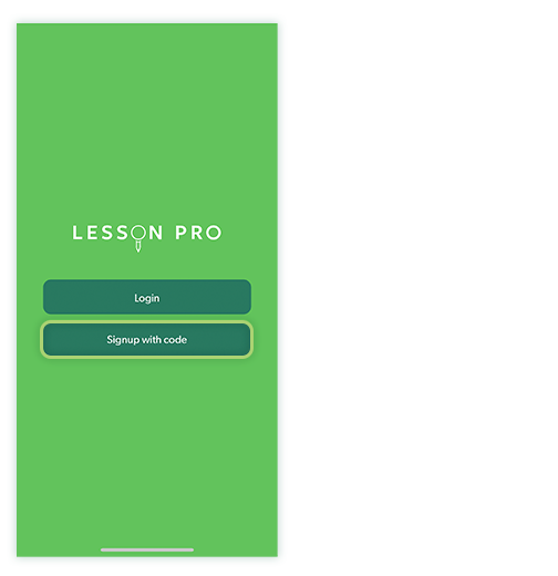Sign up - Lesson Pro