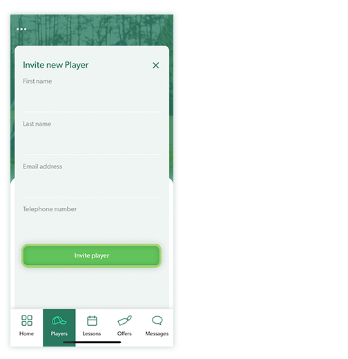 Invite a new player - Lesson Pro
